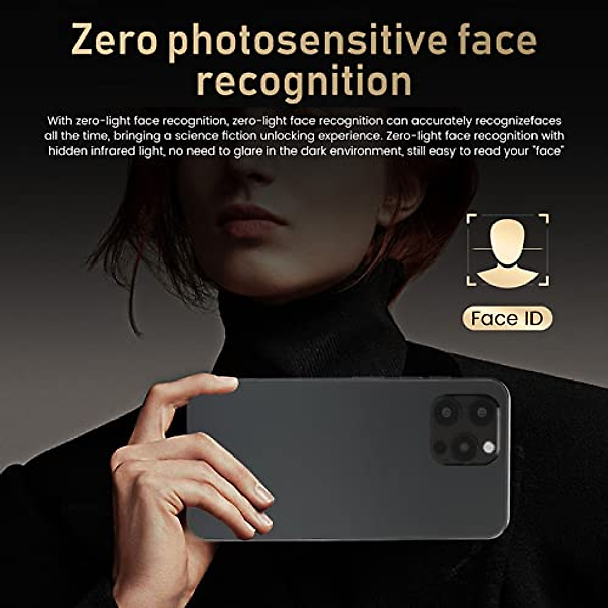 Dpofirs i13Pro Max 4G Smartphone for Android, 6.1 Inch IPS HD Screen Mobile Phone, 4GB+64GB Dual SIM Unlocked Cellphone, 5G Dual Band WiFi, 32MP+8MP Camera, Face ID, Fingerprint,4000mAh