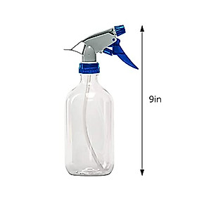 DecorRack 2 Plastic Spray Bottles 20oz Clear Empty Spray Bottle, Professional Sprayer with Adjustable Nozzle for Cleaning Solutions, Kitchen, Garden, Hair, Plants, Leak Proof Fine Mist Bottle (2 Pack)