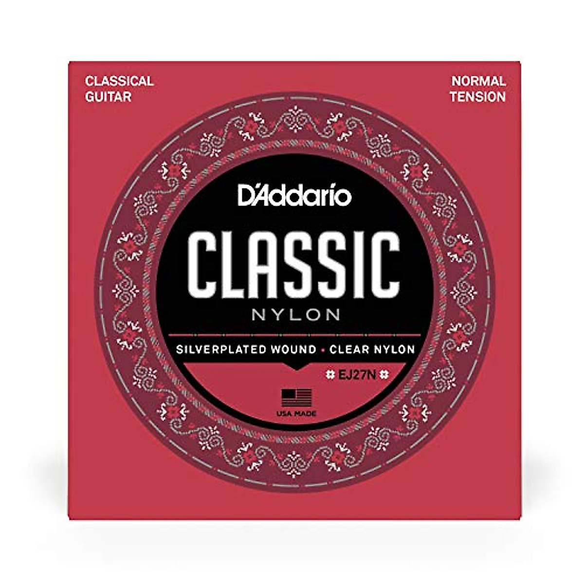 D'Addario EJ27N Student Nylon Classical Guitar Strings, Normal Tension