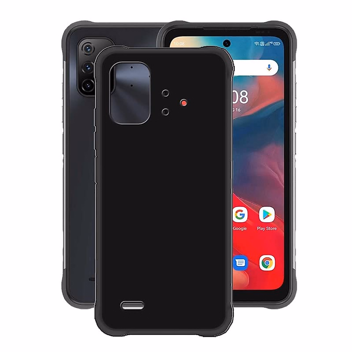 WIMSPEED Phone Case for Umidigi Bison 2 (6.50") Ultra Thin Shockproof Soft Silicone Back Shell, Military Grade Drop TPU Bumper Protective Cover ​for Umidigi Bison 2 - Black