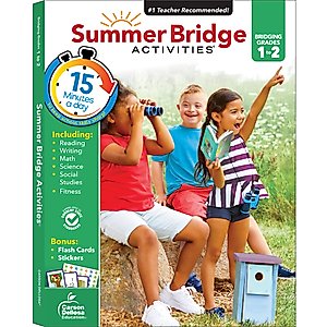Summer Bridge Activities 1st Grade Workbooks to 2nd Grade Workbooks, Math, Reading Comprehension, Writing, Science Summer Learning Activities, 2nd Grade Workbooks All Subjects With Flash Cards