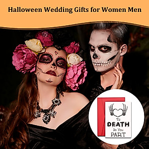 Halloween Boo Basket Stuffers for Women Men Boo Basket Gifts for Kids Her Him Skull Cards Skeleton Wedding Gifts for Couples Bridal Shower Card Wedding Vows Card for Her Him Husband Wife Birthday Card