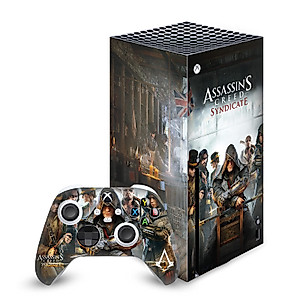 Head Case Designs Officially Licensed Assassin's Creed Key Art Syndicate Graphics Vinyl Sticker Gaming Skin Decal Cover Compatible With Xbox Series X Console and Controller Bundle