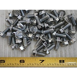 Mach Screws 12/24 x 1/2 Slot Hex Washer Head Steel Zinc lot of 50#485 Screw Assortment Kit Set