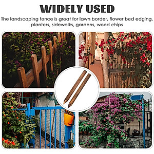 Yardwe 2pcs Decor Temporary Fencing Portable Fence Fencing for Yard Wood Landscape Fence Wood Fence Gardening Fence Garden Fence Wood Landscaping Fence Fences Wooden Wood Lawn Outdoor