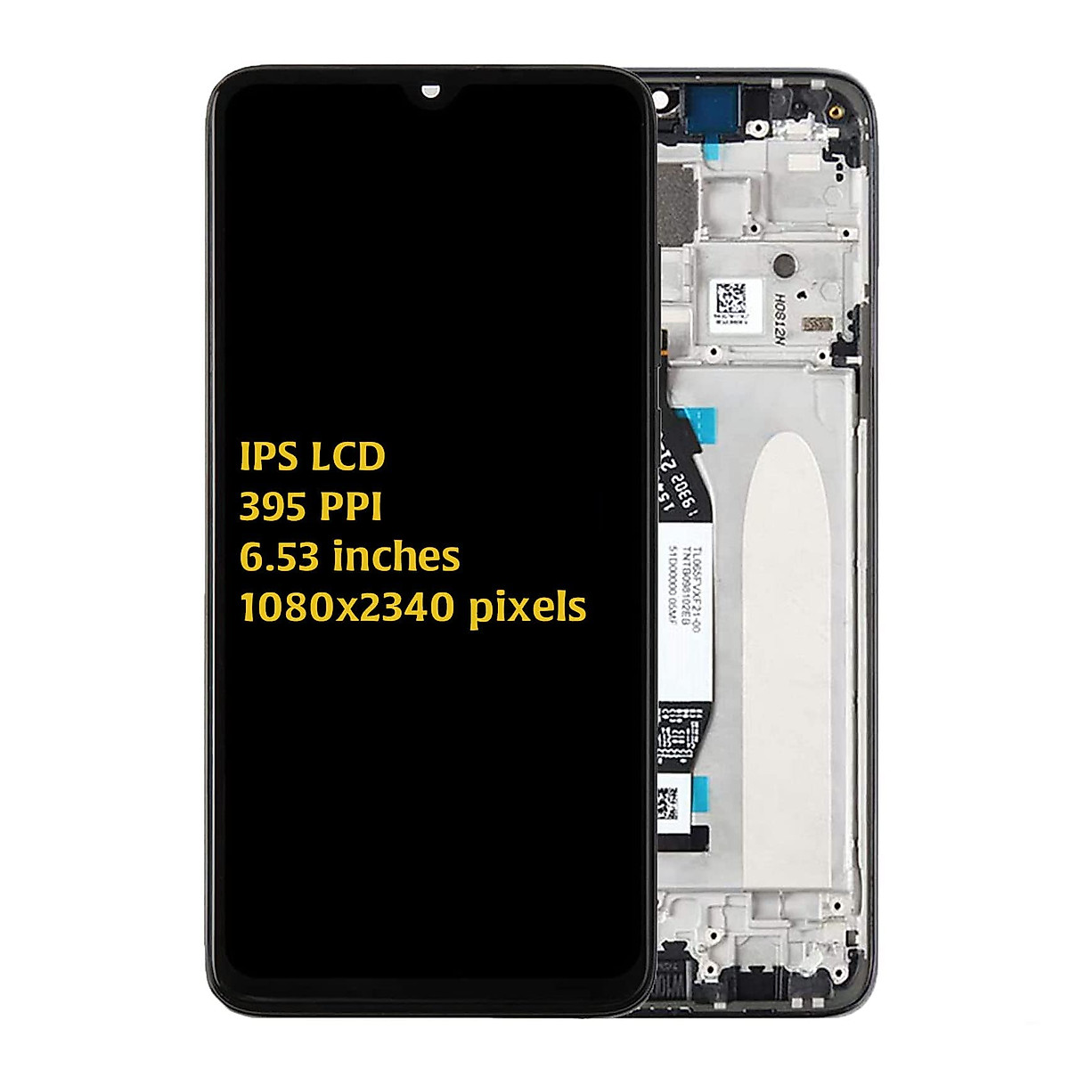 A-MIND for XiaoMi Redmi Note 8 Pro 6.53inchTouch Screen Digitizer LCD Display Assembly Replacement Kits,with Screen Protector+Tools (Black with Frame)