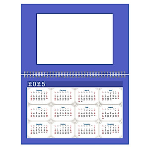 2024 Photo Frame Wall Spiral-bound Calendar (Add Your Own Photos) - 12 Months Desktop/Wall Calendar/Planner - (Geometrics Edition #005)