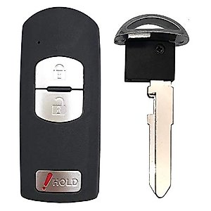 Replacement Key Fob Case Shell Fit for Mazda 3 CX-3 CX-5 WAZSKE13D01 662F- SKE13D01 Accessories Keyless Entry Remote Control Car Key Fob Cover Housing (1)