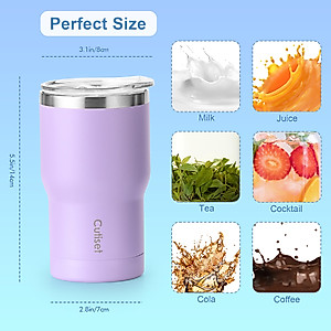 Cutiset 12oz Coffee Tumbler, 2 Pack Insulated Tumblers Bulk,Dishwasher Safe, Iced/Thermo Coffee Mug Cup Gifts for Women Men Couples Car Party Office…