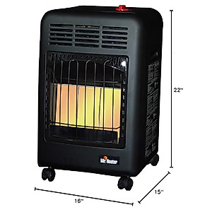 Mr. Heater MH18CH Radiant Cabinet LP Heater,Black