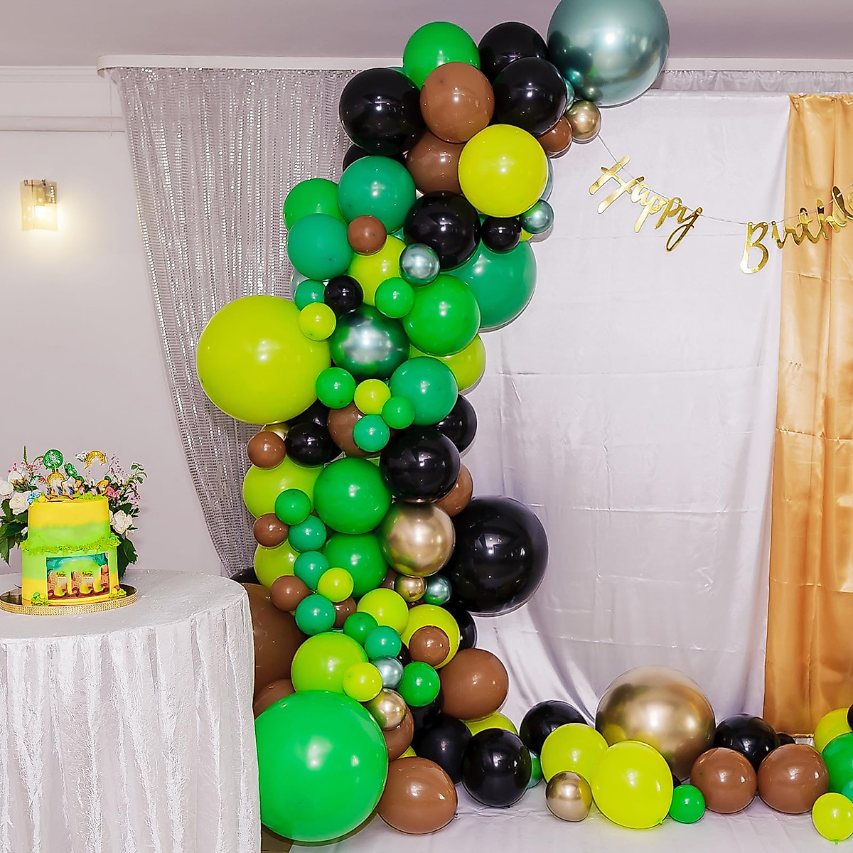 RUBFAC 87pcs Green Balloons Different Sizes 18 12 10 5 Inches for Garland Arch, Premium Green Latex Balloons for Birthday Wedding Baby Shower Bridal Shower Party Decorations