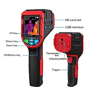 NOYAFA Industrial Thermal Imaging Device NF-521, 24 * 24 Pixels Resolution 16 GB Memory Card Thermal Imaging Camera with 2.4 Inch TFT LCD Display
