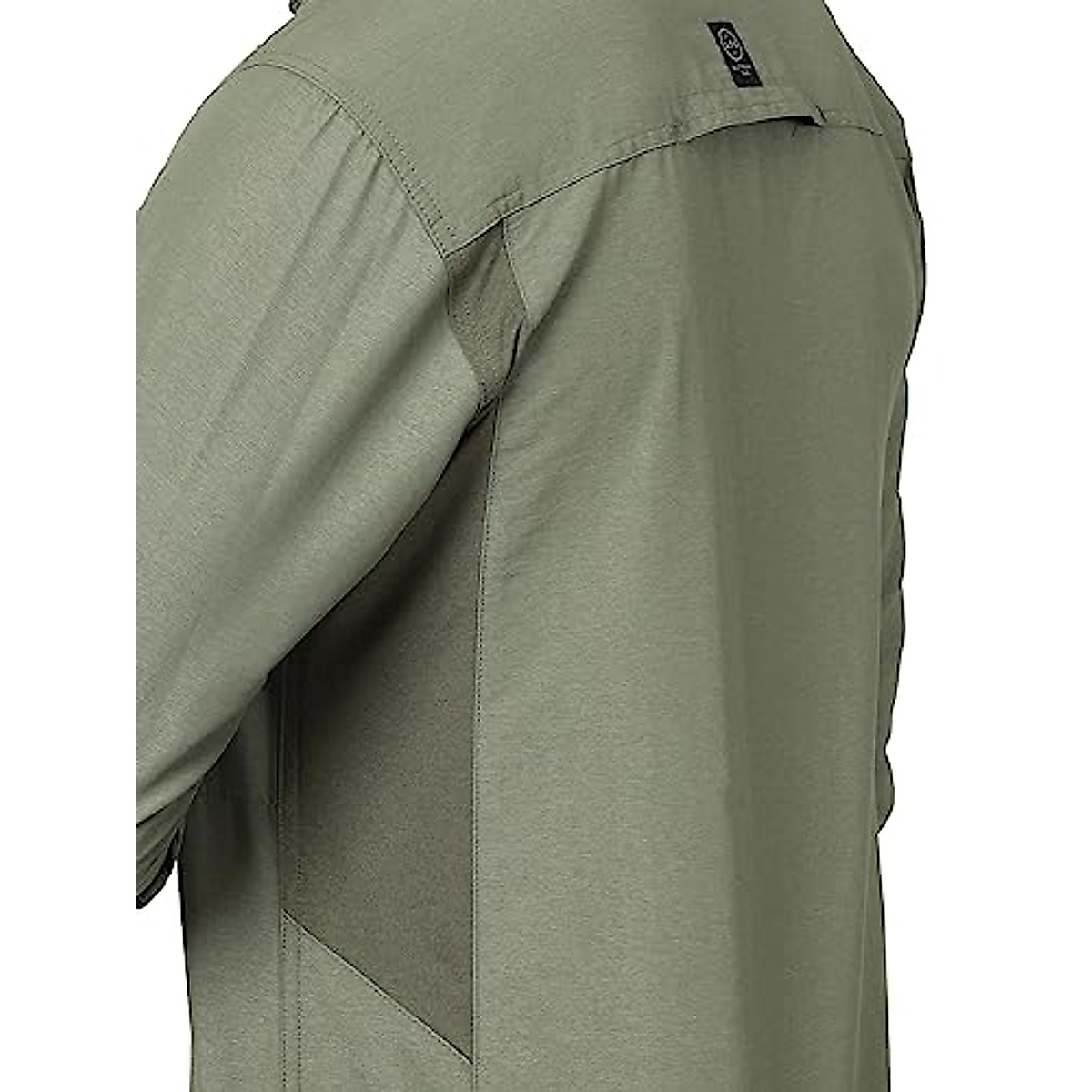 ATG by Wrangler mens Long Sleeve Mixed Material Shirt, Dusty Olive, XX-Large US