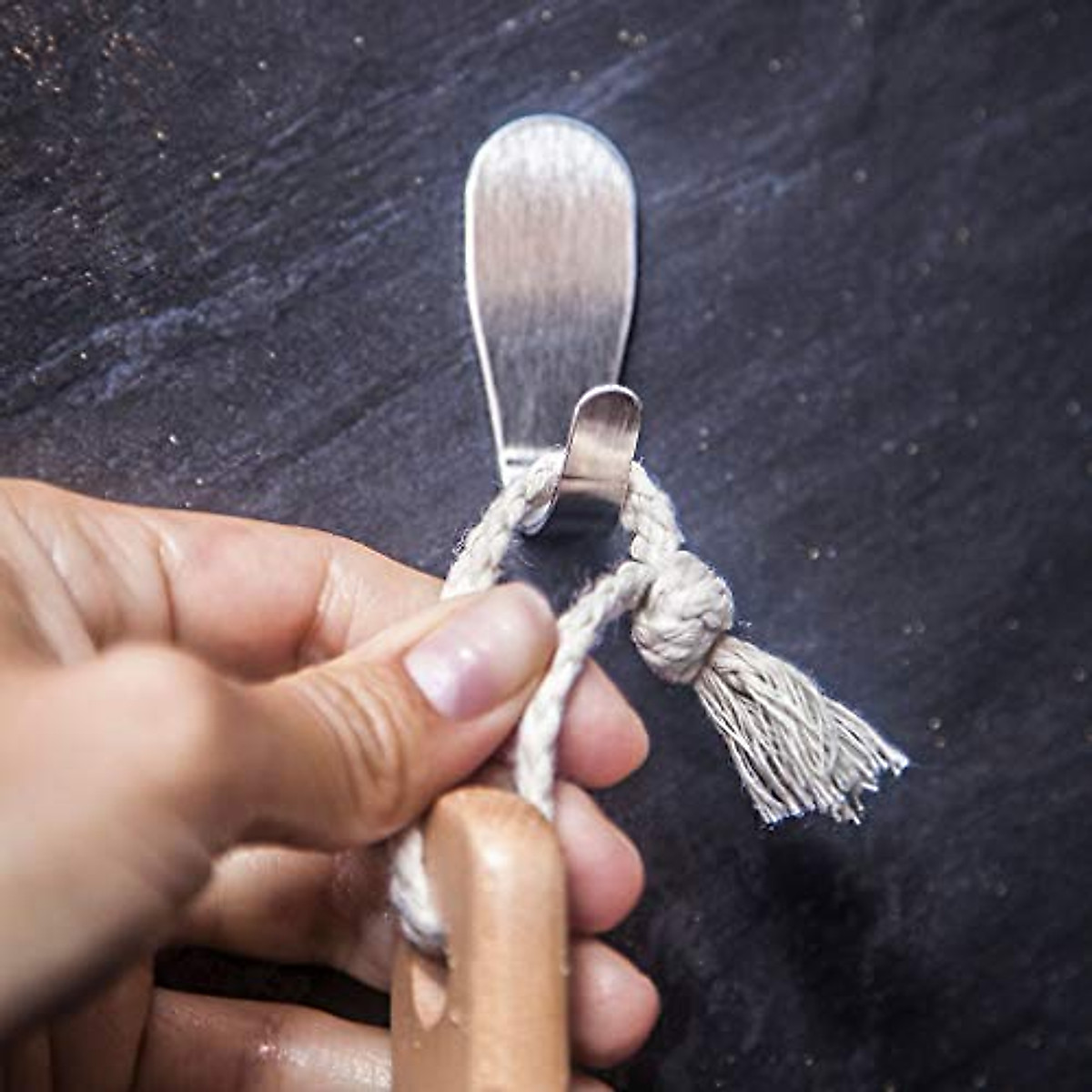 Toem Loofah Back Scrubber For Shower | Bamboo Charcoal Fiber Infused | Bath Sponge | Lufas For Men & Women | Includes 1 Long Handled Shower Sponge, 1 Bath & Shower Luffa Pouf & 1 Hook To Hang Stuff