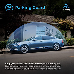 AutoSky Dash Cam Front and Rear - Dash Camera for Cars Mini Dash Cam Full HD with 32GB Memory Card, 3 inch IPS Screen, Accident Lock, Loop Recording, Parking Monitor, Motion Detection
