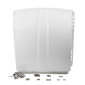 Camco RV Roof Vent Cover | Allows High Flow Air Ventilation Into Your RV, Rain or Shine | Easy Installation | Installation Hardware Included, White (40433)