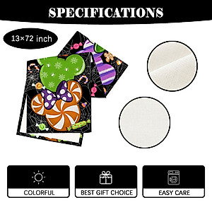 Halloween Table Runner Halloween Cartoon Mouse Table Cover Haunted Mansion Decor Halloween Decorations for Home Party