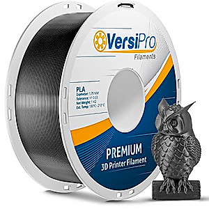 PLA 3D Printer Filament | Black PLA Filament 1.75mm | 1KG Spool (2.2lbs) - Fits Most FDM Printers | Dimensional Accuracy +/- 0.03 mm | 3D Printing Filament 1.75 Will Not Warp, Clog or Break