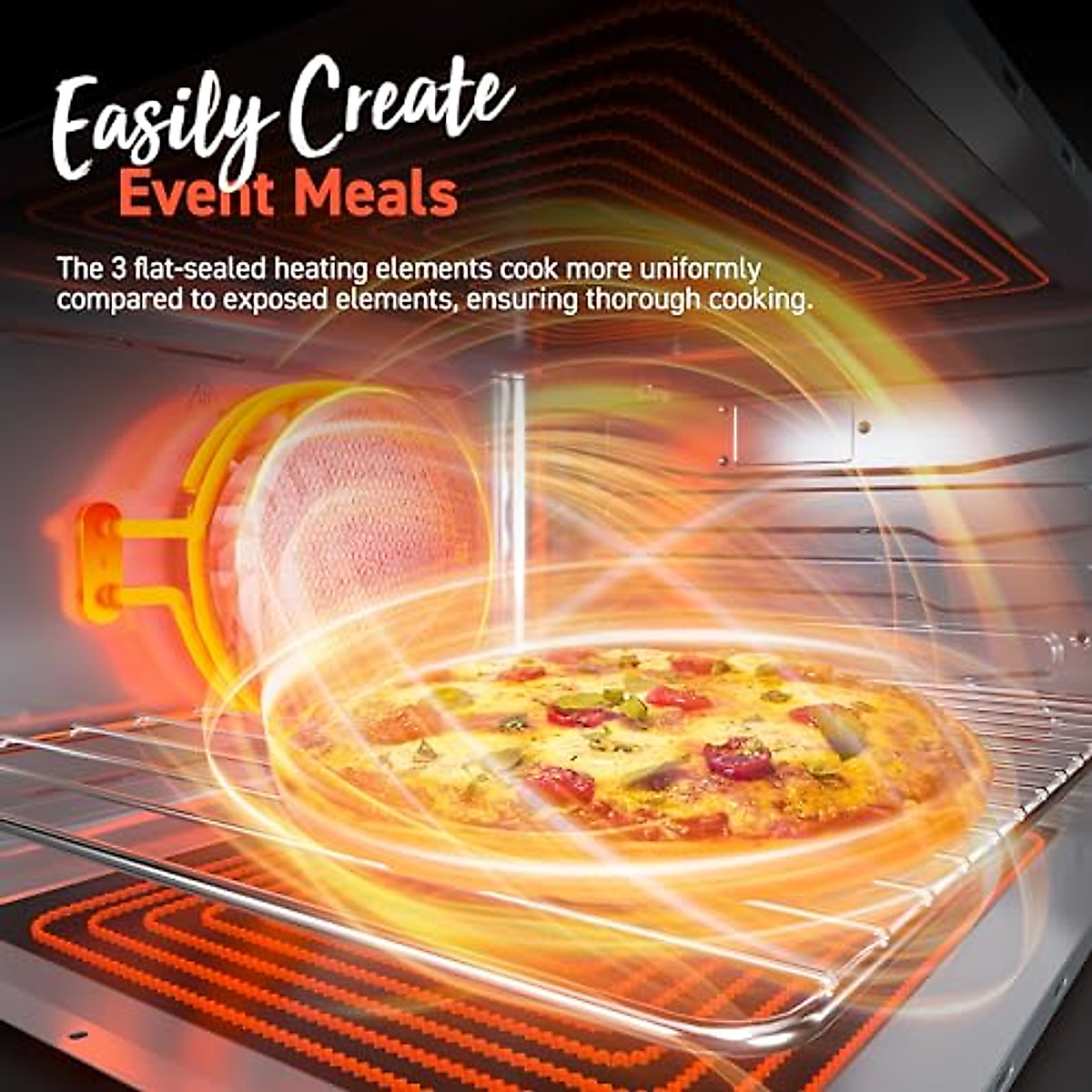 COSORI 11-in-1 Ceramic Air Fryer Toaster Oven Combo, Mother's Day Gift, Flat-Sealed Heating Elements for Easy Cleanup, Innovative Burner Function, 5 Accessories & Recipes, 26QT, Silver