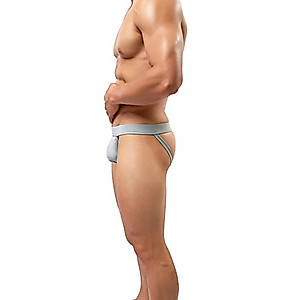 Tyhengta Men's Athletic Supporter Jockstrap Performance Underwear Briefs 1 Pack Large