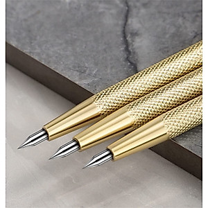 Ceramic Tile Cutter Pen, Metal Plate Glass Marking Pen, Scribe Tool, Engraved Pen for Tile/Glass/Wood/Ceramics/Metal/Gold/Welding (Gold+Silver 2pcs)