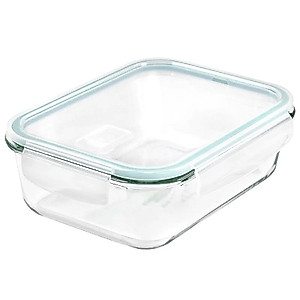 Martha Stewart Rectangular Glass Containers With Snap Lids, Set of 3