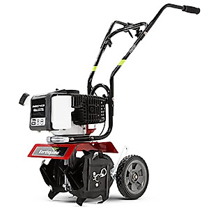 EARTHQUAKE 41999 MC43 Cultivator, 43cc 2-Cycle Viper Engine, 6-10” Adjustable Width, 8” Max Depth, Overhand Handlebars, Lightweight, U.S. Based Customer Service, Red/Black