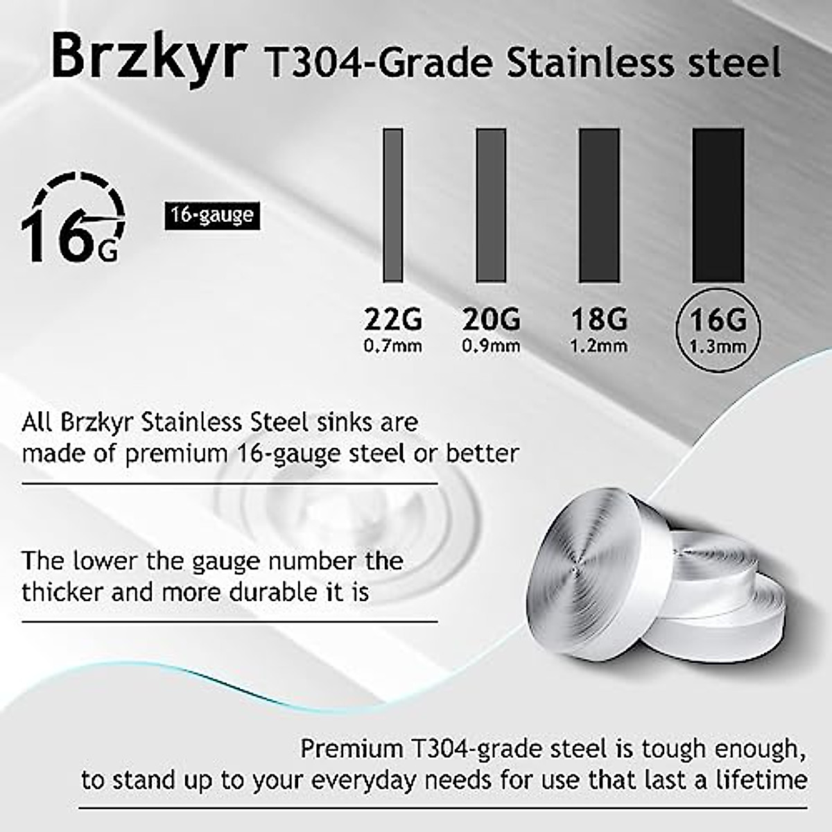 Brzkyr 30 inch Farmhouse Kitchen Sink Gunmetal Black Stainless Steel Apron Front 16 Gauge R10 Deep Single Bowl Kitchen Farm Sinks