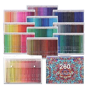 DAPNHA Colored Pencils Set, Unique Colors with No Duplicates for Adult Coloring Books, Drawing, Sketching, Crafting and Artists (Oily, 120 color)