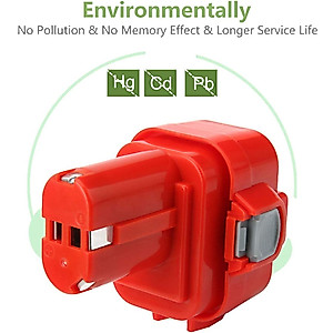 Hanaix 3.5Ah Replacement for Makita 9.6V Battery PA09 9100 9100A 9120 9122 9133 9134 9135 9135A 192595-8 192596-6 192638-6 193977-7 Ni-MH Battery