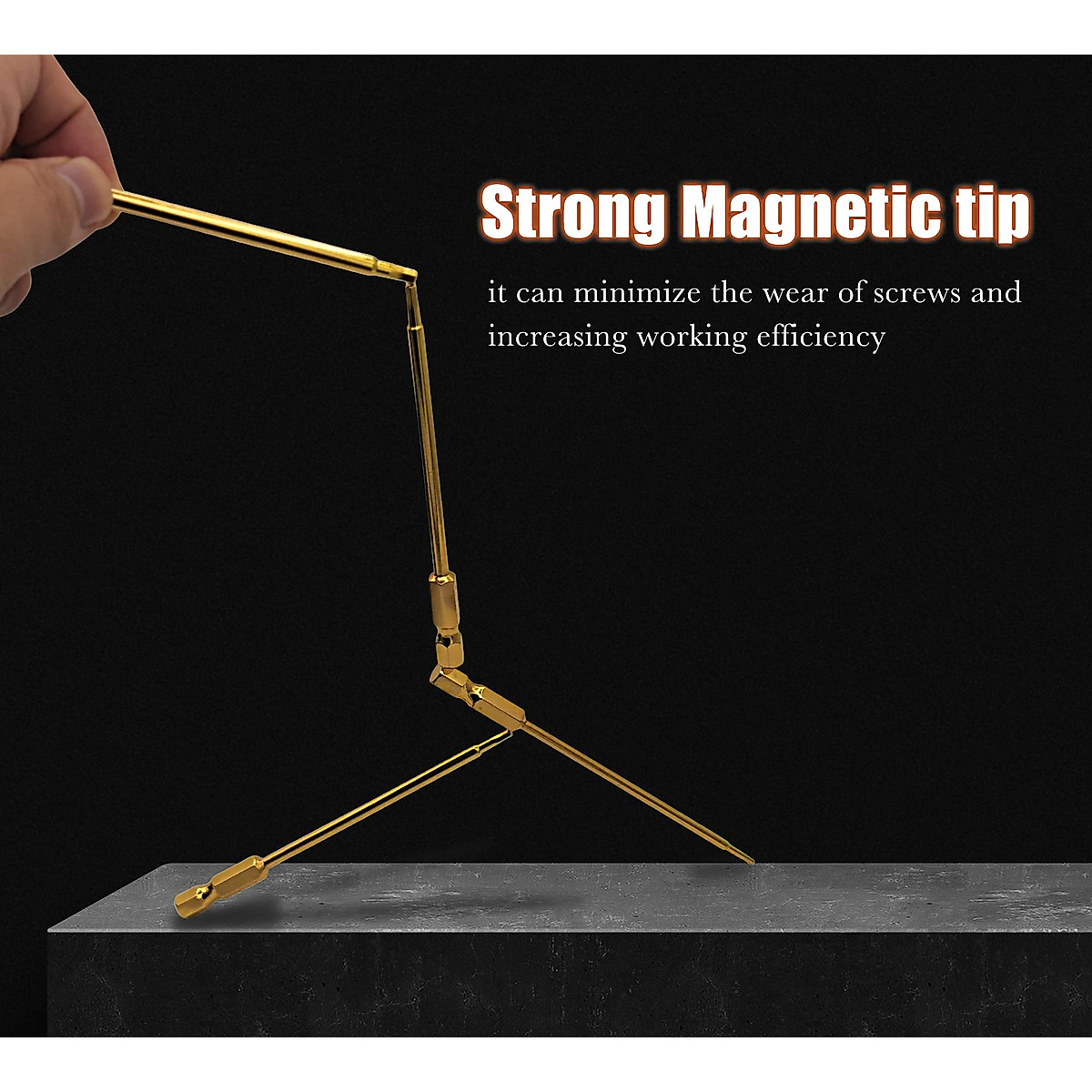 HOPLEX RC Hex Bit Set 1.5 2.0 2.5 3.0mm Hex Head Allen Wrench S2 Steel Titanium Hexagon Screwdriver Tool Kit 1/4" Hex Shank 3.9" Long for Bit Electric Screwgun/Power Drill RC Repair Working