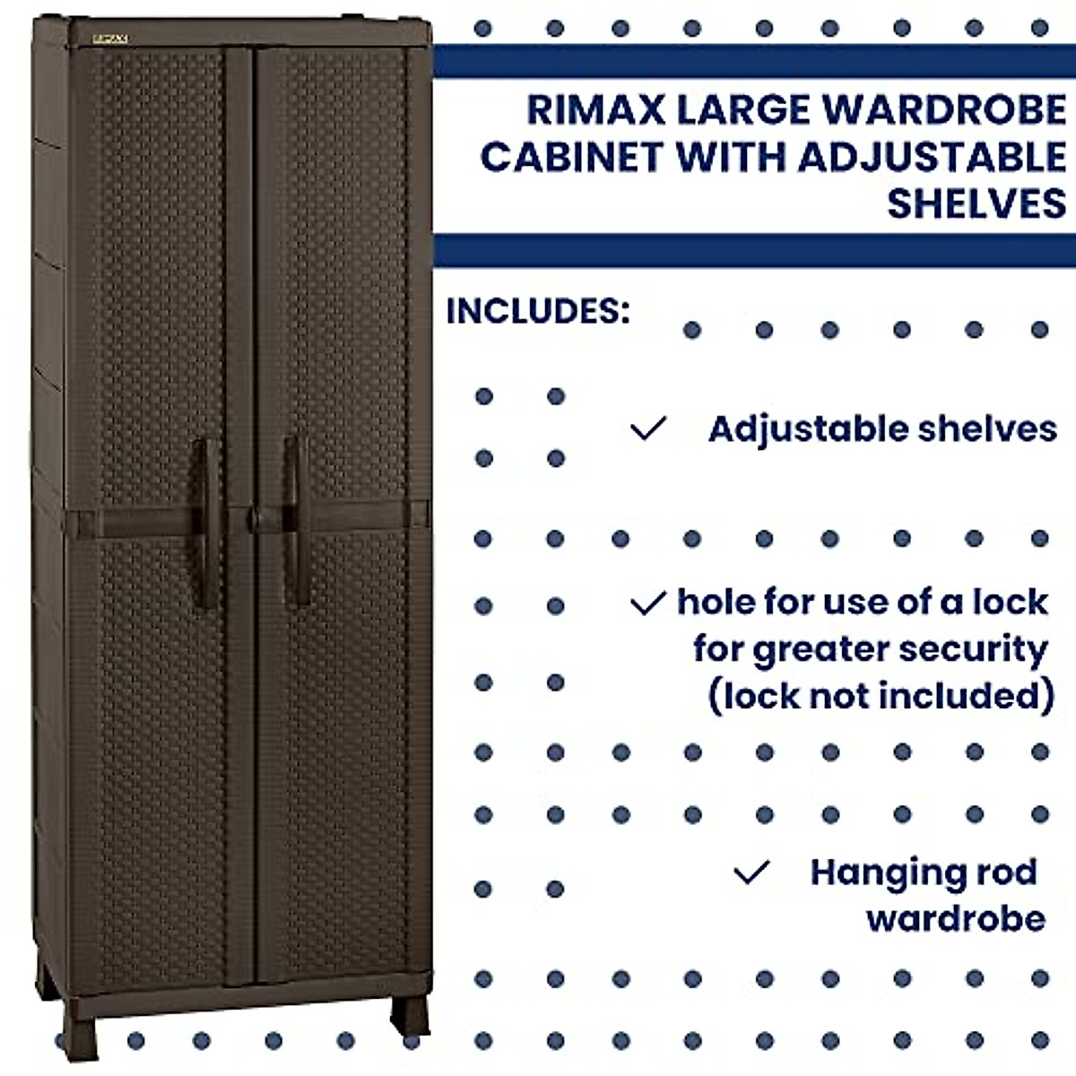 Rimax Storage Cabinets, Brown