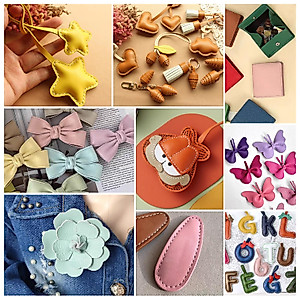 18 Pieces Faux Leather Sheets, 8×12 inches Rainbow Soft Leather Fabric Colourful Sheets Suitable for Making Bows, Leather Earrings, Hair Accessories DIY Projects