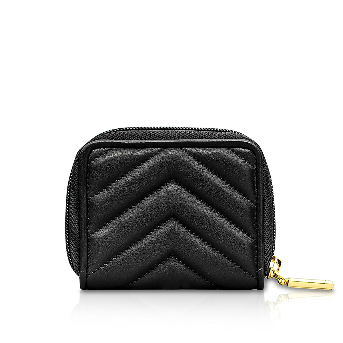 eské Medina - Tri-Fold Mini Wallet - Genuine Quilted Leather - RFID Blocking - Holds Cards, Coins and Bills - Compact Design - Pockets For Everyday Use - Travel Friendly - Water Resistant - For Women