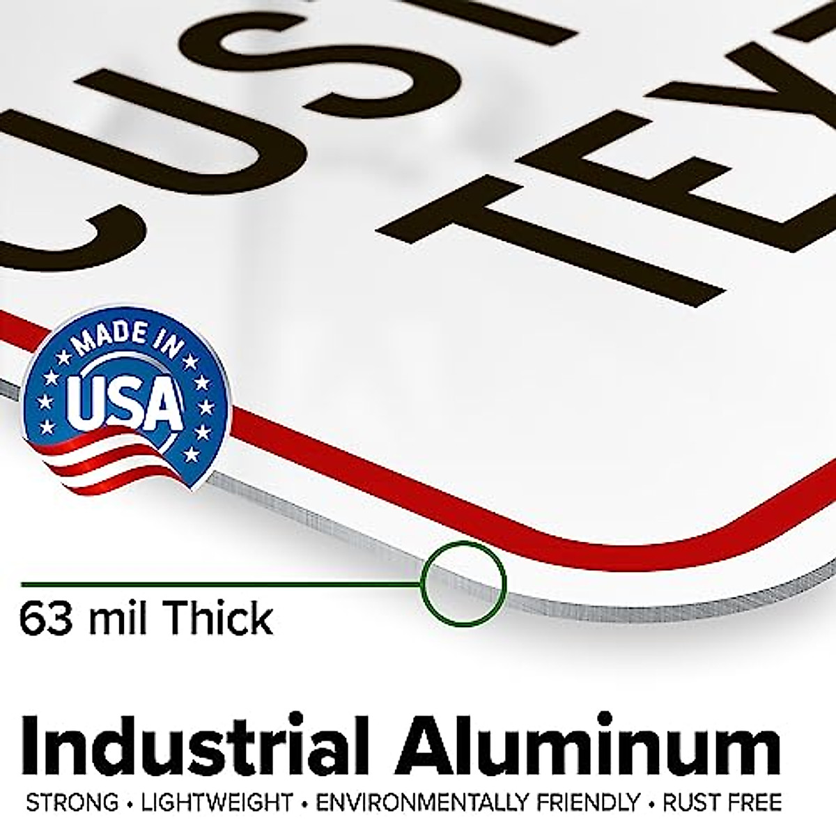 Reserved Parking Sign, Custom Parking Signs for Business, 12x18 Inches, Rust Free .063 Aluminum, Fade Resistant, Made in USA by My Sign Center (Post Holes)