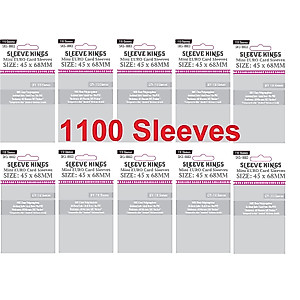 Sleeve Kings Mini Euro Card Sleeves 45 X 68 mm (10x110 Pack, 1100 Sleeves)