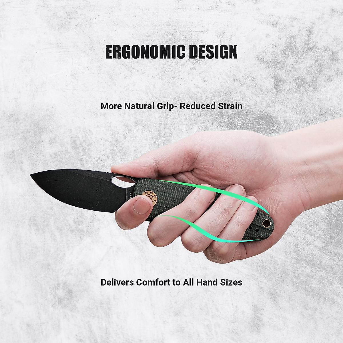 Vosteed Pocket Knife Folding Knife: 2.93" EDC Knife for Men Small Pocket Knives for Men Women Gifts Sharp Cool Pocket Knife with Clip Sandvik 14C28N Blade Micarta Handle Fathers Day Dad Gifts - Acorn