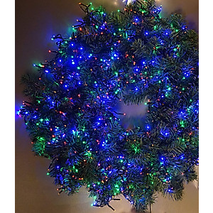 LED Twinkle Cluster Lights 52.5Ft Multi w/Green Strand Connect End to End Indoor Outdoor