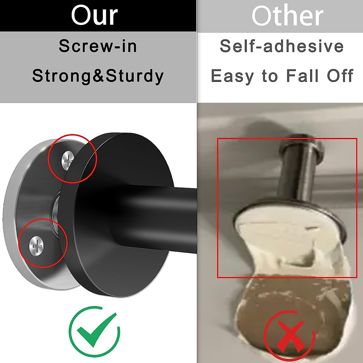 JIAPAIDUO 6 Packs Robe Hooks for Bathroom, Sturdy Coat Hooks Wall Mounted, Stainless Steel Heavy Duty Hooks for Hanging, Wall Hooks for Towels, Living Room, Kitchen, Entryway (Matte Black)