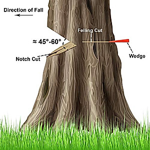AR-PRO 6 Pack Tree Felling Wedges with Spikes for Safe Tree Cutting – 5.5” Wedges with Storage Bag; 6 Felling Dogs to Guide Trees Stabilize and Safely to Ground for Loggers and Fallers