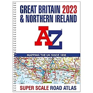 Great Britain A-Z Super Scale Road Atlas 2023 (A3 Spiral)