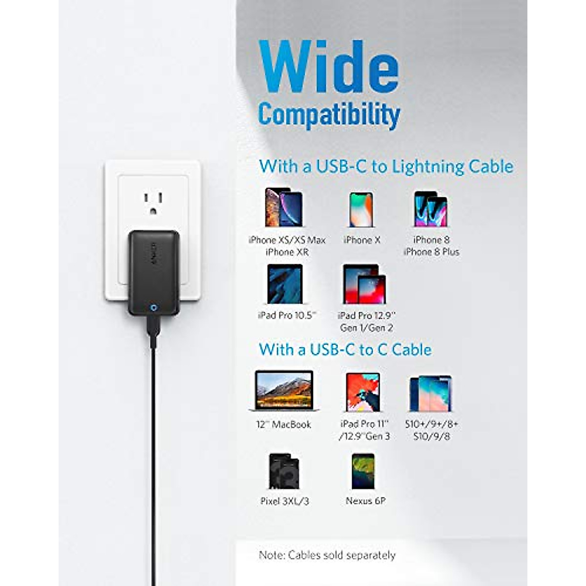 Anker 30W PIQ 3.0 & GaN Wall Charger, PowerPort Atom III Slim USB-C Power Adapter for iPhone 12 / Mini/Pro/Pro Max / 11 / XR/XS/X, Galaxy, Pixel, MacBook, Nintendo Switch