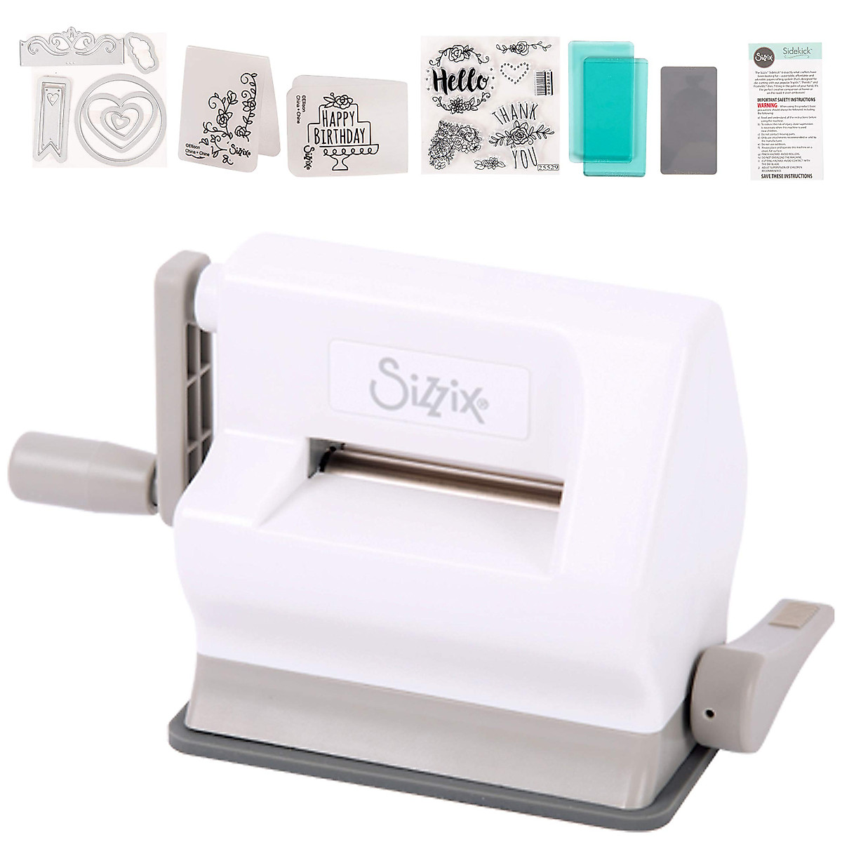 Sizzix Sidekick Starter Kit 661770 Portable Manual Die Cutting & 661769 Sidekick Cutting Pads, 1 Pair, Aqua, One Size