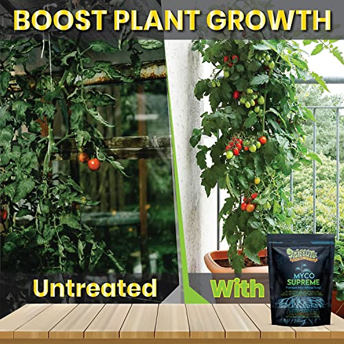 Mycorrhizal Fungi Root Enhancer for Plants - Bigger, Stronger, Healthier Roots, Use in Soil and Mycorrhizae Hydroponic - Super 20X Concentrated - Trifecta Myco Supreme (57 Grams / 2 OZ)
