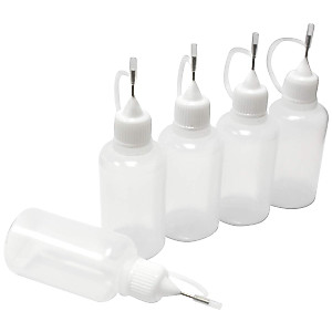 Kang&Chang 20pcs,30ml,Squeezable Plastic Bottles with Steel Needle Dropper and Childproof Cap,for liquid