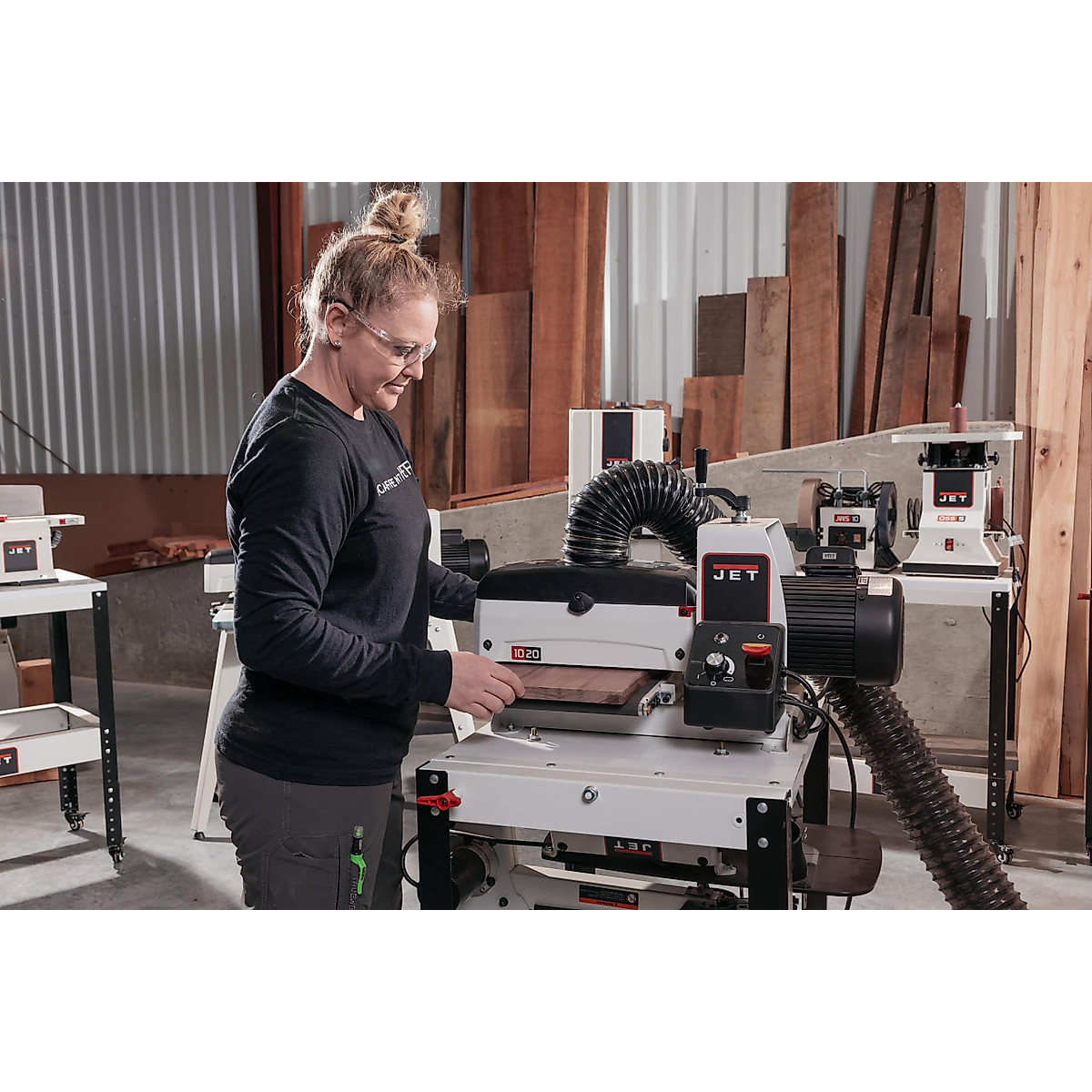 JET JWDS-1020, 10-Inch Benchtop Drum Sander, 1HP, 1Ph 115V (723510)
