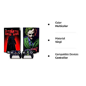 PEYANZ Skin Compatible with P.S.5 Console(Disk Edition) and Controllers Vinyl Sticker, Durable, Scratch Resistant, Bubble-Free