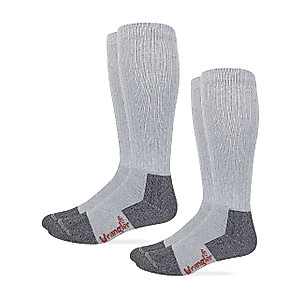 Wrangler Riggs Mens Cotton Tall Work Boot Socks 2 Pair Pack (as1, alpha, l, regular, regular)