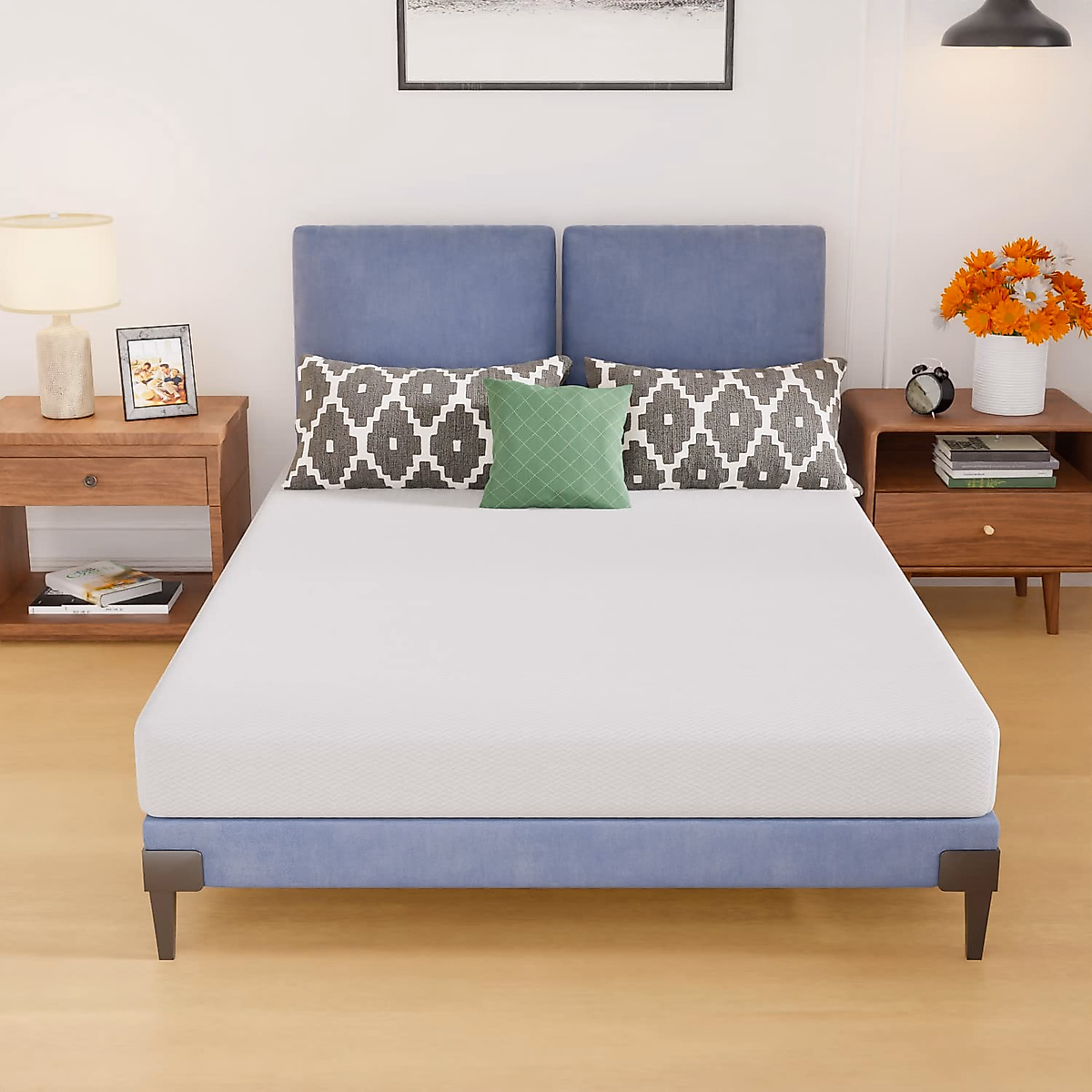 PayLessHere Full Size Mattress,6 Inch Gel Memory Foam Mattress in a Box,Medium-Firm,Pressure Relief&Temperature Regulation,CertiPUR-US Certified,White