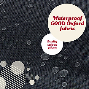 Lusso Gear Heavy Duty Kick Mats (2 Pk) - Waterproof Back Seat Organizer - Sag Proof Car Seat Cover for Kids - Black Kick Mats Car Protector with 3 Reinforced Storage Pockets - Backseat Protector